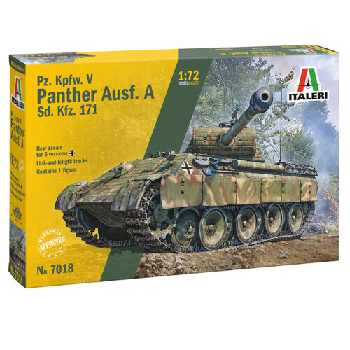 Italeri 7018 Pz.Kpfw. V Panther Ausf. A Sd.Kfz. 171 1:72 Model Kit on OnBuy