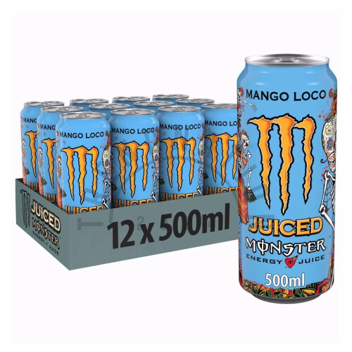 (12 x Mango Loco) Monster Energy Drink | 500ml Cans | Assorted Flavors ...