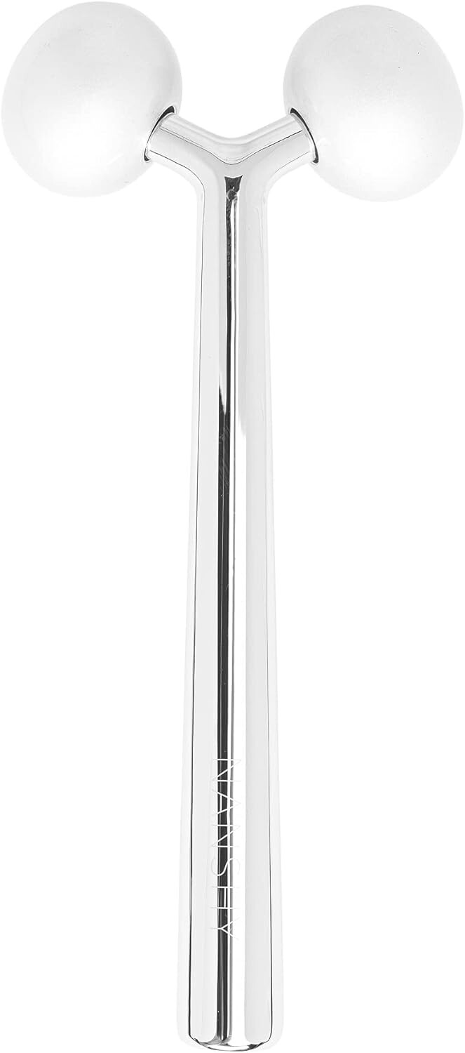 Face Roller, Y Shape 3D Metal Face Ice Roller Double Prong Skin Neck ...