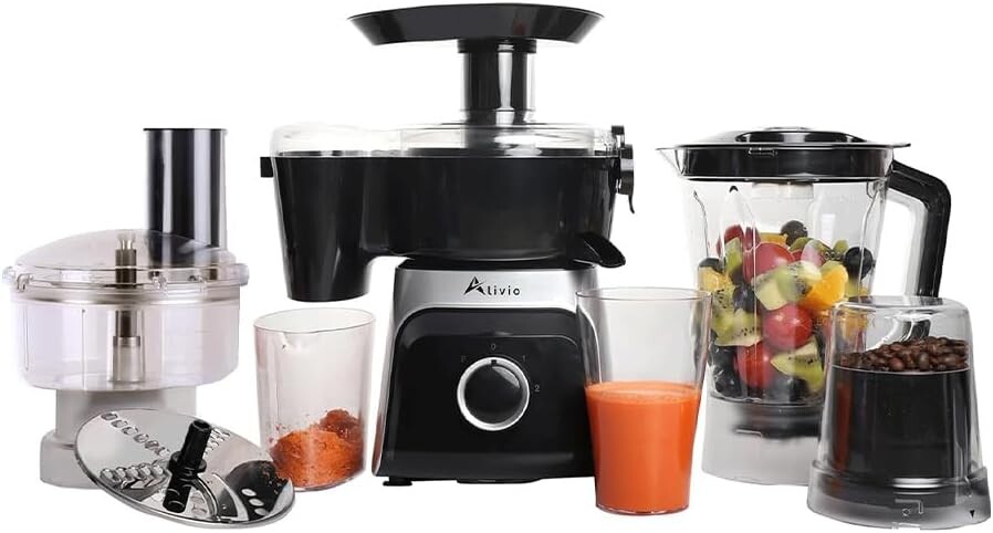 7 in 1 Food Processor 1500ml Mixing Tank Multifunction 3-Speed 400W on ...