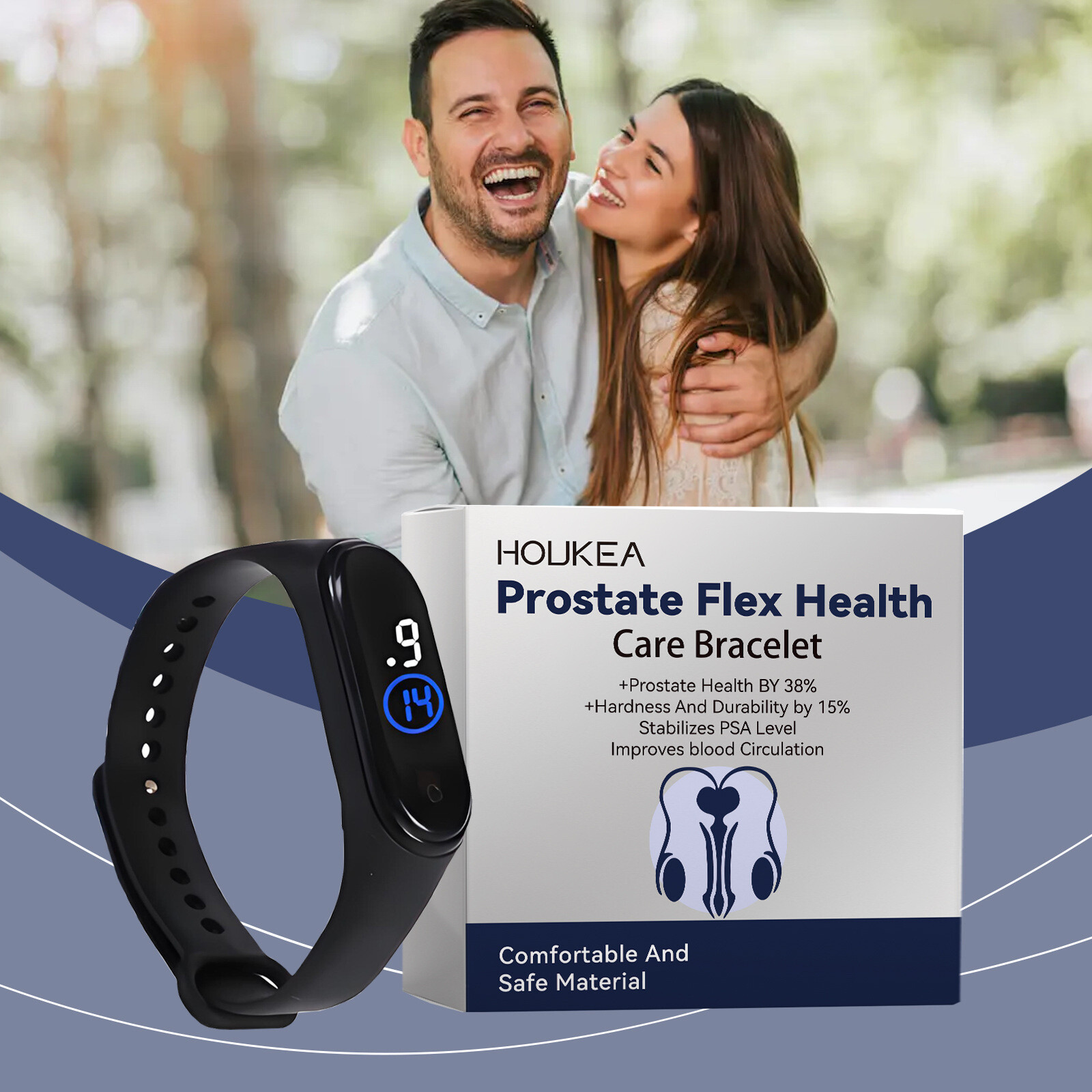 Houkea Mens Care Bracelet Stylish Portable Design For Gentle Relief And ...