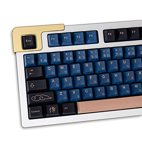 Blue Samurai Keycaps 129 Keys PBT Cherry Profile Keycaps Dye ...