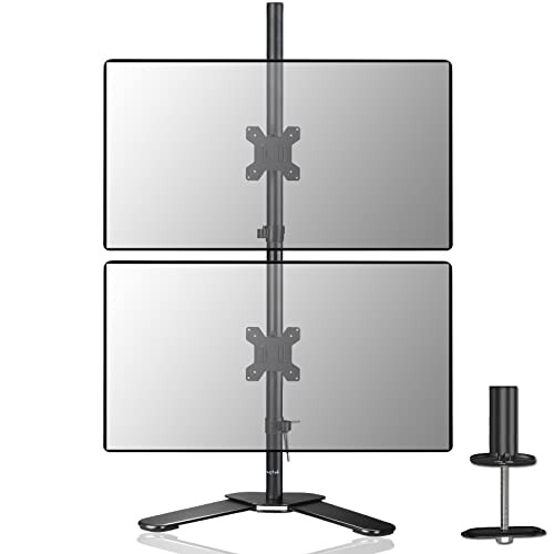 Dual Monitor Mount, Vertical Monitor Stand for 2 13-27 inch Monitors ...