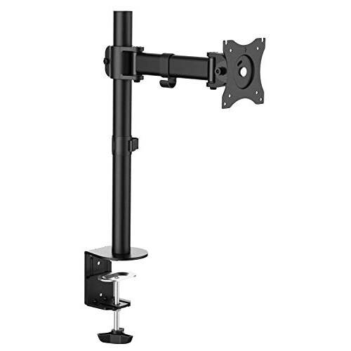 RICOO TS5611 Single Monitor Stand Tilt Swivel 12-30 Inch Universal VESA ...
