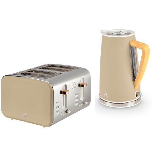 Swan Nordic Oatmeal Kettle & 4 Slice Toaster Matching Set on OnBuy