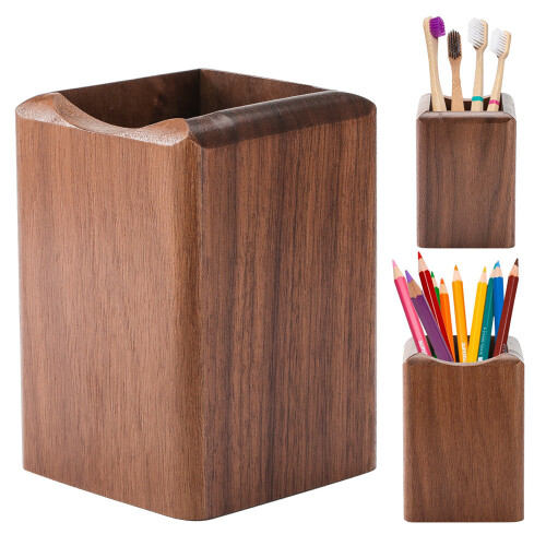 (B for Customize Logo) Personalized Masonic Symbol Wooden Pen Holder ...