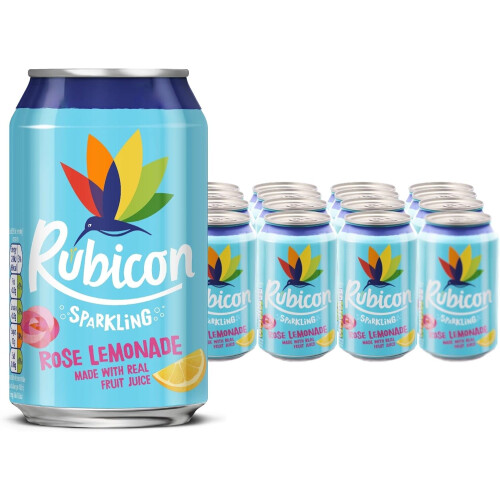 (Rose Lemonade) Rubicon 24 Pack Sparkling Guava Flavoured Fizzy Drink ...