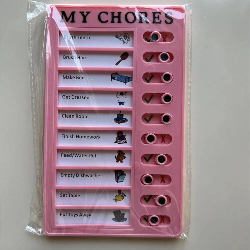 (red) Reusable My Chores Checklist Plastic Board Chore Chart Daily Planner Memo on OnBuy