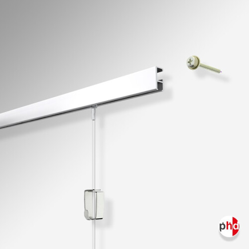 (3M, Black) Mini-rail Track, 2m & 3m Extra Discreet Picture Rail (Heavy ...