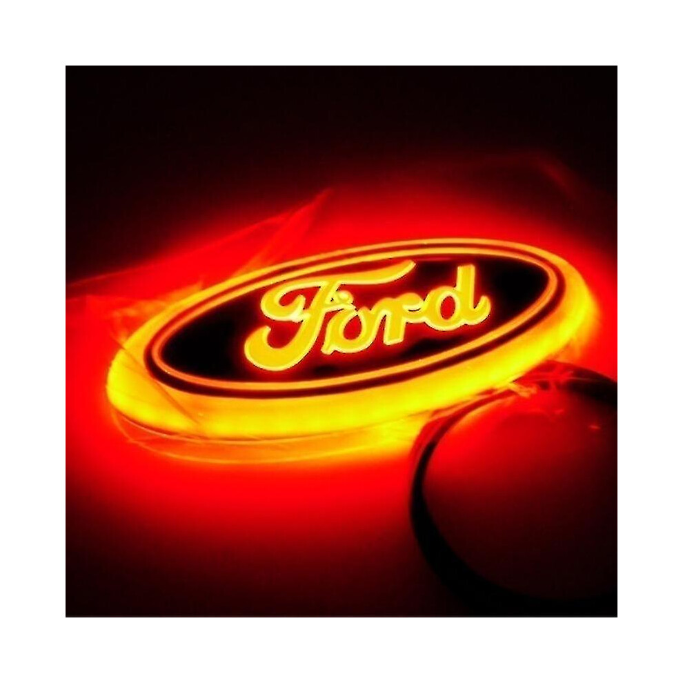 4d Led Car Front And Rear Logo Light Badge Lamp Emblem Sticker For Ford ...