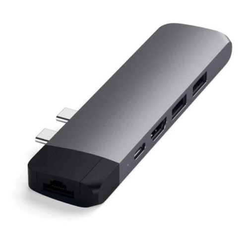 Satechi Type-C Pro Hub Adapter Port-Replicator + Ethernet For MacBook ...