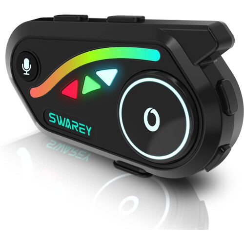 (1 Pack, 2-Way) Motorcycle Intercom, Two-Way 1000M Helmet Bluetooth ...