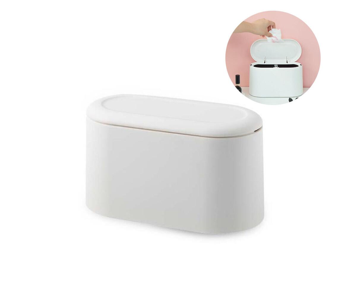 Table trash can with lid, mini trash can, table trash, bathroom ...
