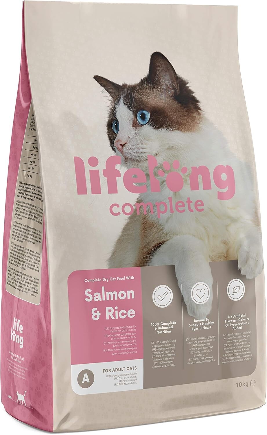 (Salmon & Rice, 10 kg (Pack of 1)) Amazon Brand - Lifelong - Complete ...