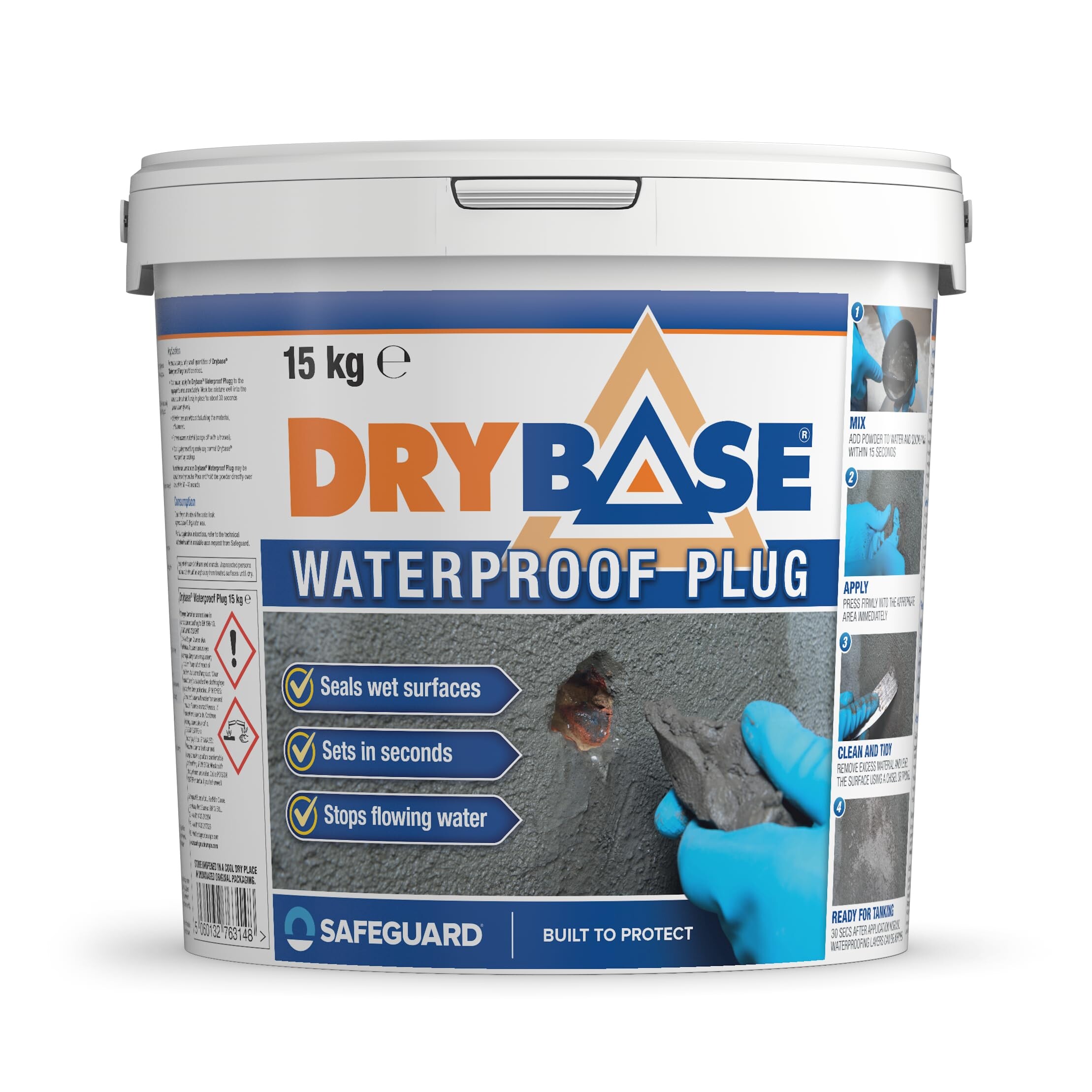 Drybase Plug 15 Kg plugging compound - Stop Water Leaks in just 30 seconds on OnBuy
