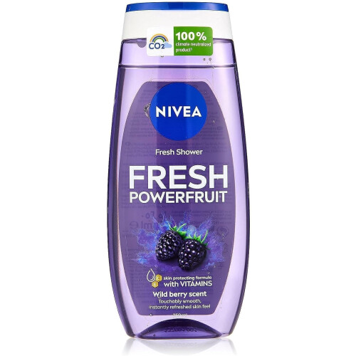 NIVEA Fresh Powerfruit Wild Berry Scent Shower Gel 250ml |Skin ...