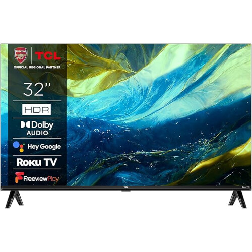 TCL 32RS550K 32-Inch Roku TV - Full HD HDR, Micro Dimming, Dolby Audio ...