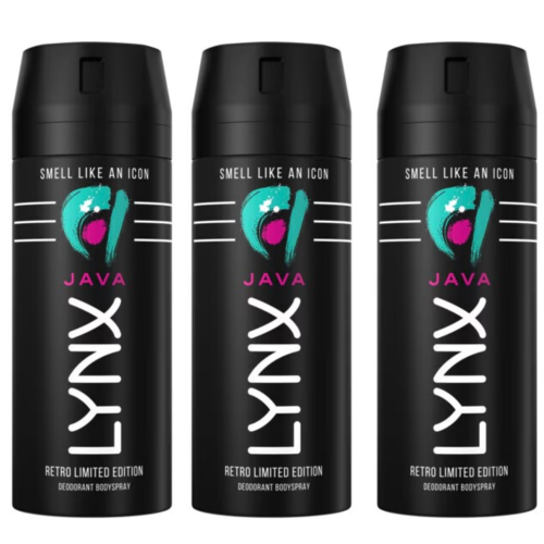 3 x 150ml Lynx JAVA Retro Limited Edition Deodorant Body Spray on OnBuy