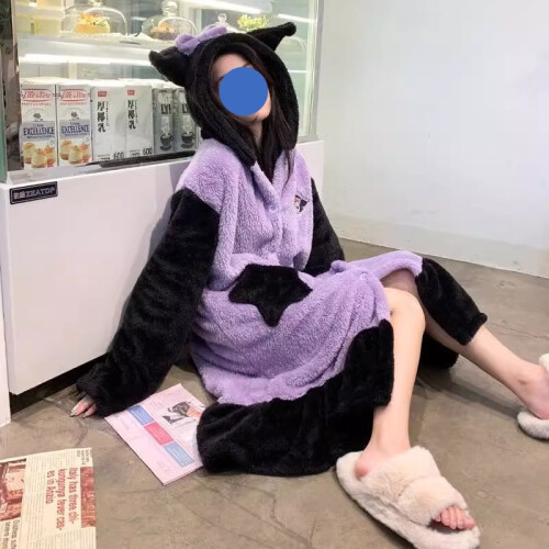 (s, robe) MINISO Sanrio Kuromi Robes Cosplay Costume Women Kigurumi ...