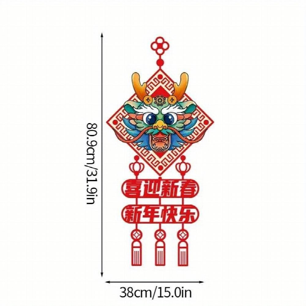 1pc Chinese Year Decorations Red Hanging Pendant Symbol Of Dragon Felt ...
