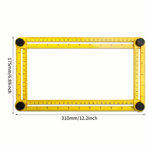 Angle Measuring Ruler 4 Sided Angle Measurement Tool ABS Plastic ...