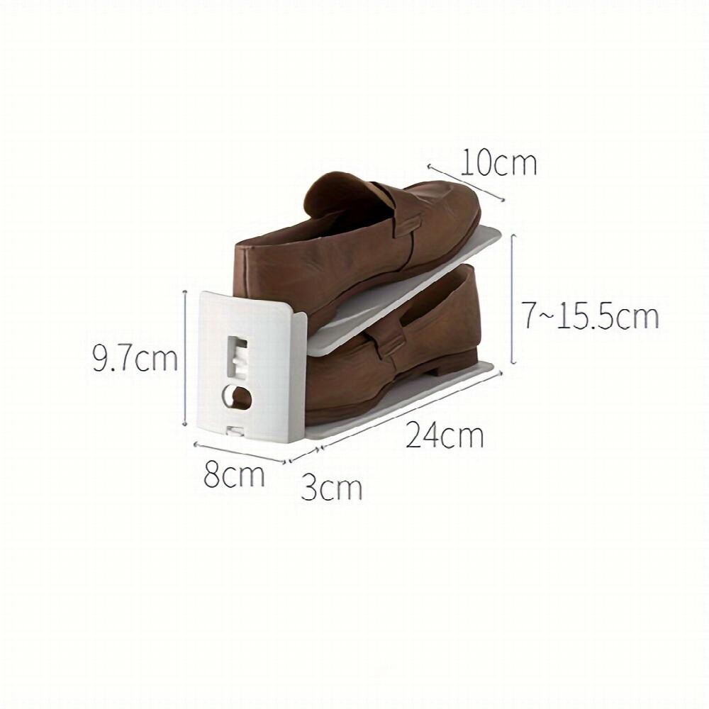 Space saving Shoe Rack Double layer Shoe Bracket Adjustable Shoe ...