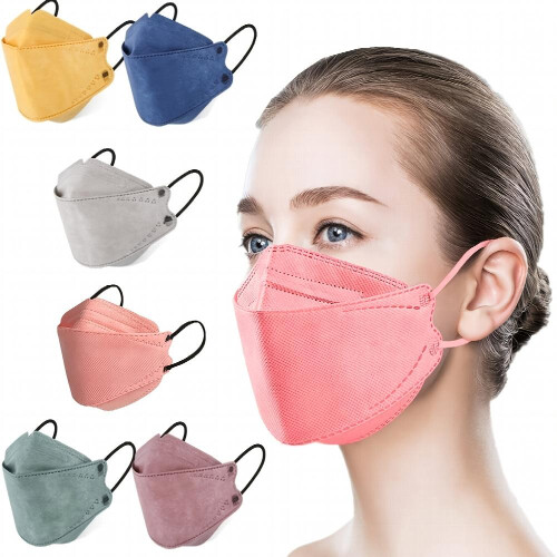60pcs KF94 Face Masks 4 Layer Disposable Safety Protection for Adults ...