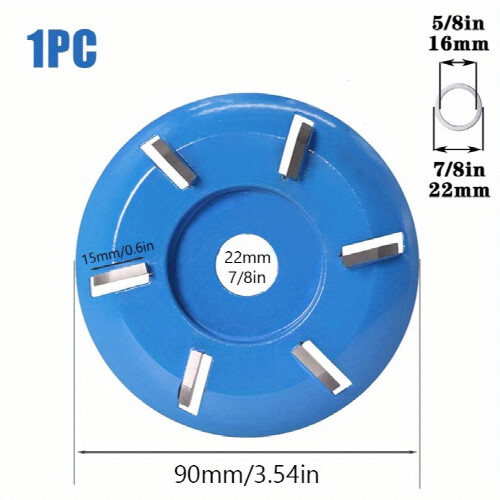 1pc 6 Teeth Curved Wood Grinding Wheel Rotary Disc Wood Turbo Carving ...