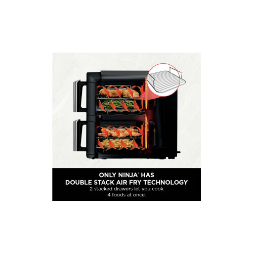Ninja Double Stack SL300UK 7.6L Air Fryer - Black on OnBuy