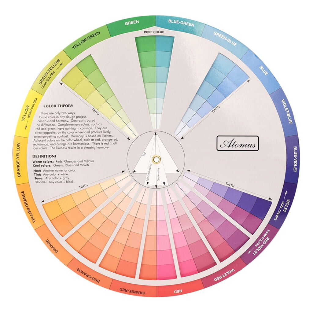 New Paper Card Design Color Mixing Wheel Ink Chart Guidance Round ...