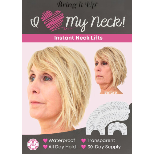 Bring It Up Instant Neck Lift Tape 30 Day Supply, Transparent Neck Lif ...