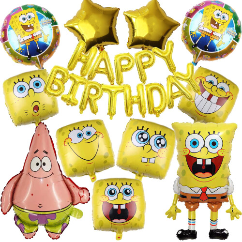 SpongeBob SquarePants Birthday Party Decorations, Cartoon SpongeBob ...