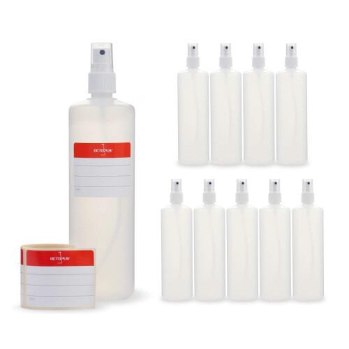 10x 250 ml Octopus spray bottles with finger atomiser, plastic bottles ...