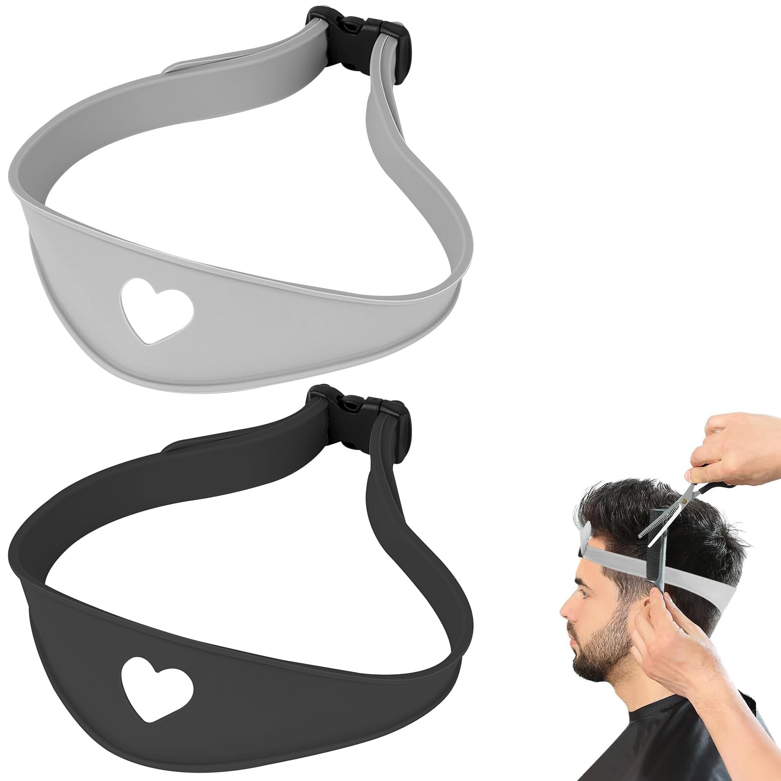 2 Pack Adjustable Hair Trimming Guide and Neckline Shaving Template ...