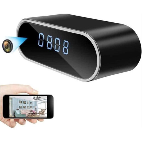 WiFi Spy Camera Clock Wireless Hidden Camera Mini Cam HD 1080P HD Spy ...