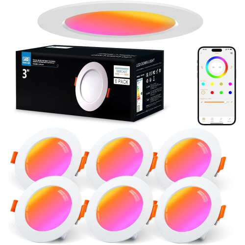 (7W Aperture: 70MM-85MM, Rgb Daylight White) Smart LED Ceiling ...