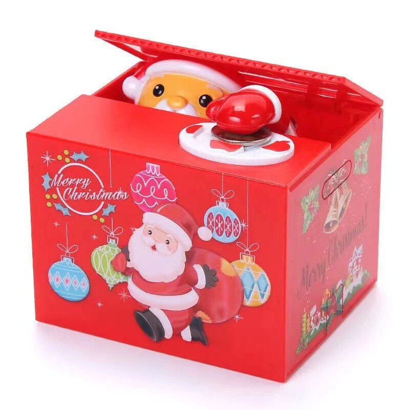 (Santa Claus) Kids Cartoon Electric Money Box Stealing Money Piggy Bank ...