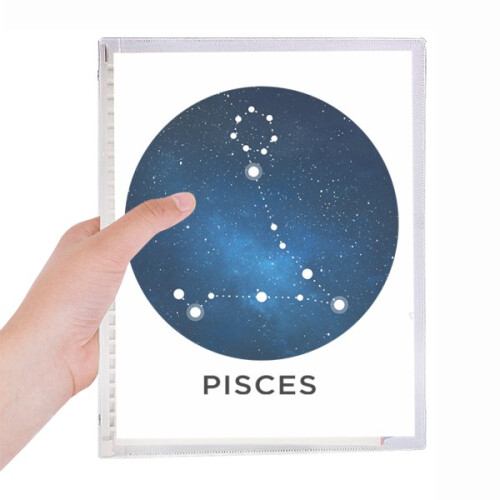 pisces constellation zodiac sign notebook loose diary refillable ...
