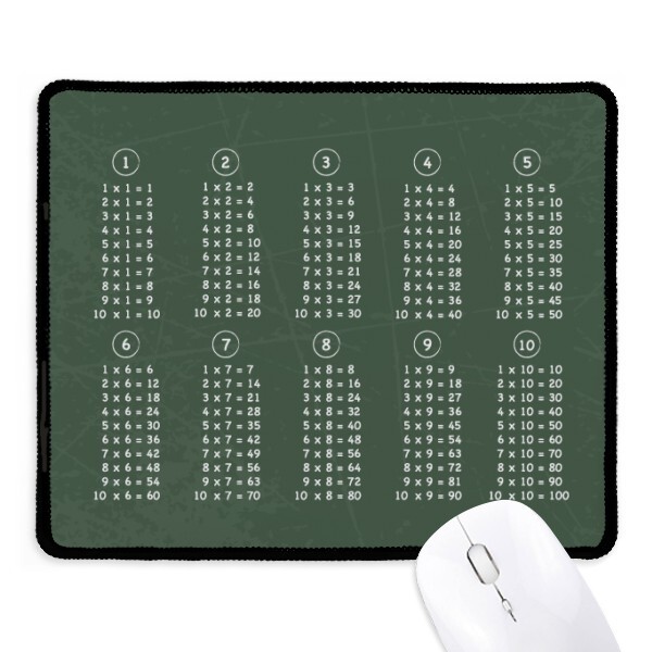 Multiplication Table Math Study Number Mousepad Stitched Edge Mat ...
