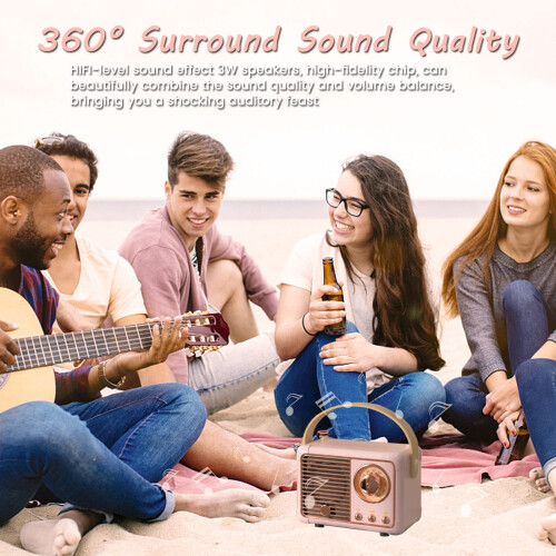 Altavoz Bluetooth retro, altavoz vintage con estilo clásico antiguo ...