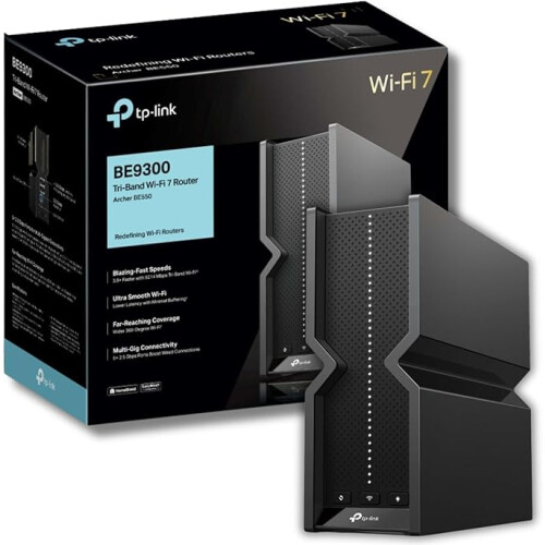 TP-Link BE9300 Ultra-Fast 9214 Mbps 6-Stream Tri-Band Wi-Fi 7 Router ...