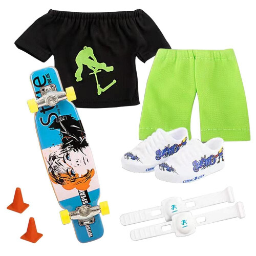 (Black) Mini Finger Scooter Set With Pants Finger Scooter Toys Tiny ...