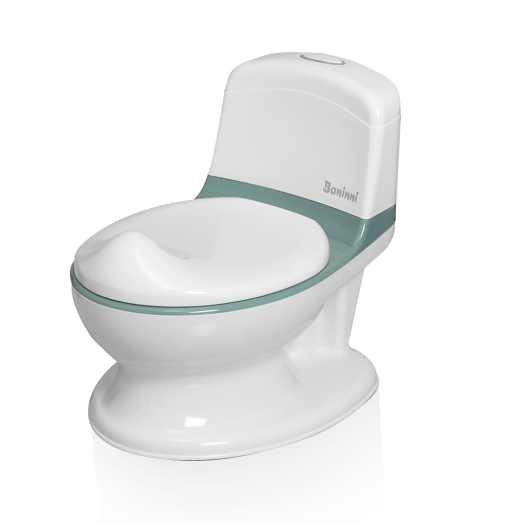 Baninni Potty Trainer with Sound Pippe Green and White Baby Child Mini ...