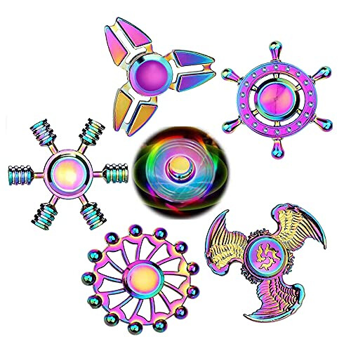 Fidget Spinner Toy, Metal Finger Hand Spinner Thor Hammer 2 in 1 ...