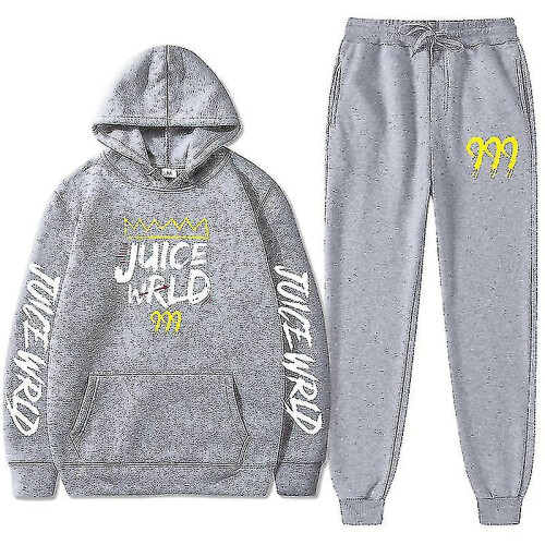 (L, grey) New Juice World Hoodie Suit Sweatshirt + Jogging Pants Juice ...