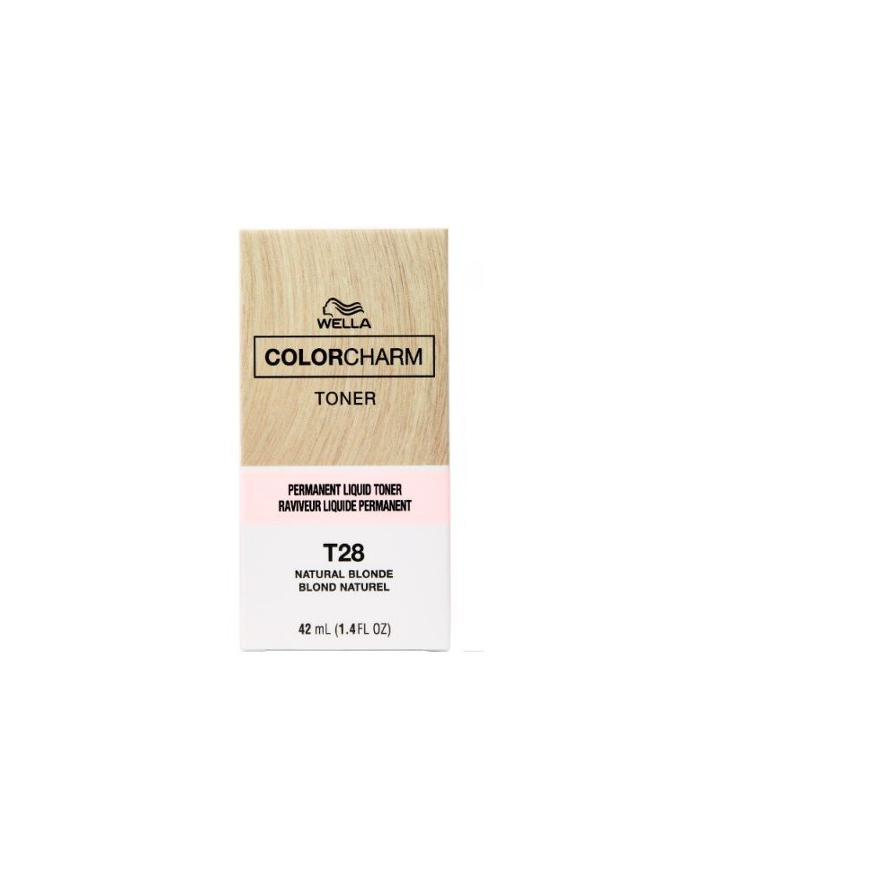 (T28 Natural Blonde) Wella Color Charm Permanent Liquid Hair Toner ...