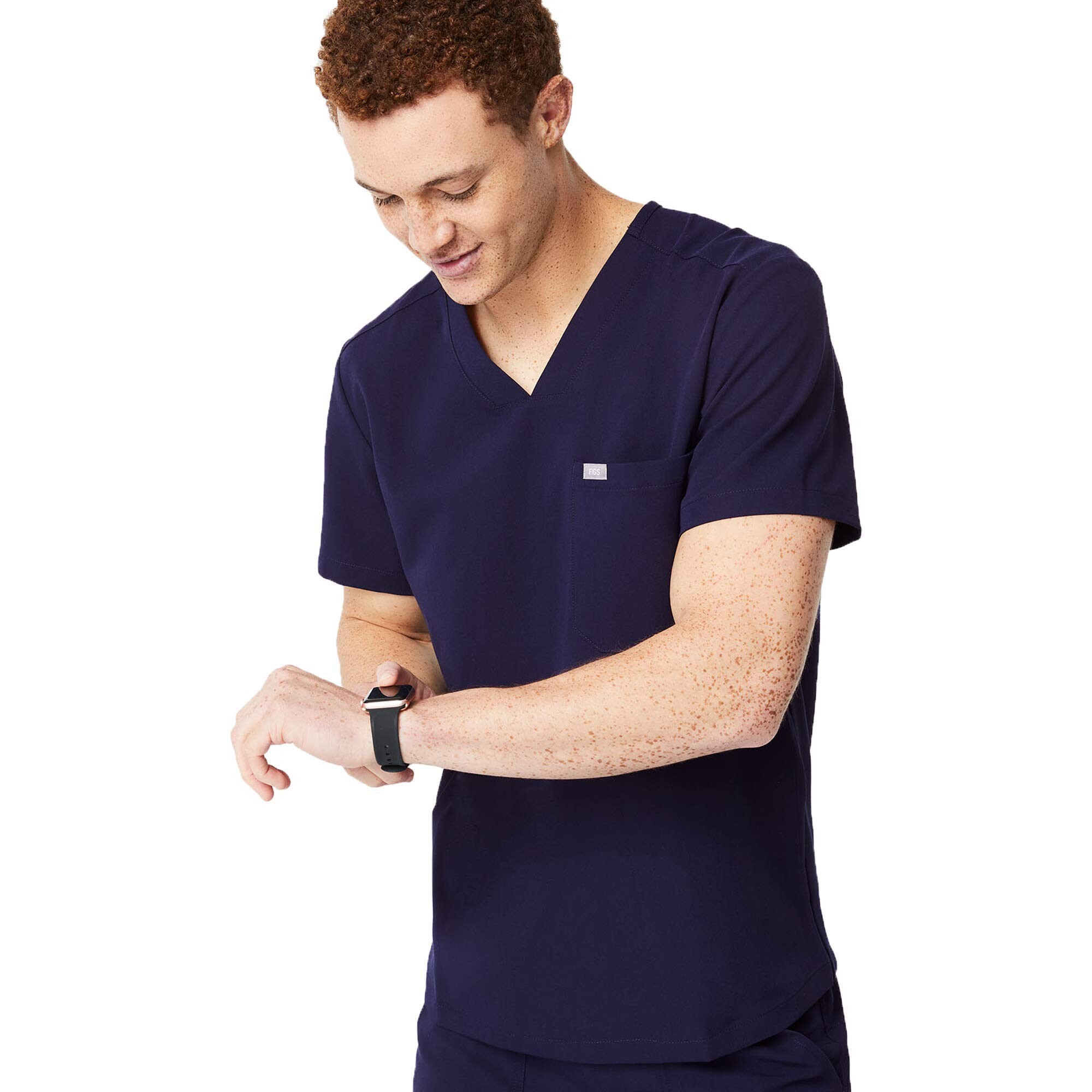 FIGS Chisec Three-Pocket Scrub Top for Men - Navy Blue XS on OnBuy