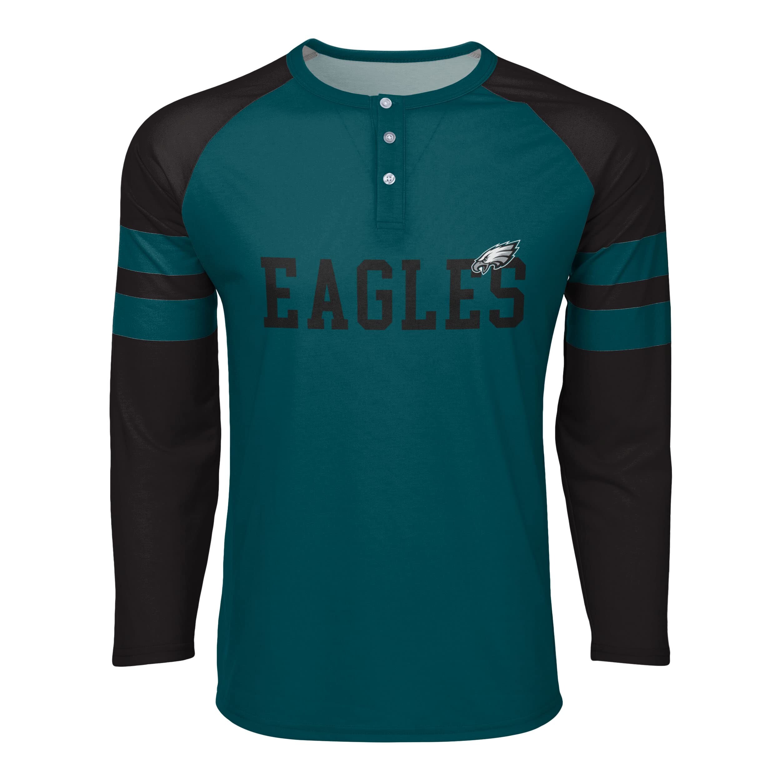 FOCO Philadelphia Eagles NFL Mens Team Stripe Wordmark Long Sleeve Hen ...