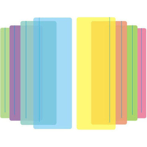 Guided Reading Strips, Dyslexia Overlay Ruler Reading Rulers Colored ...
