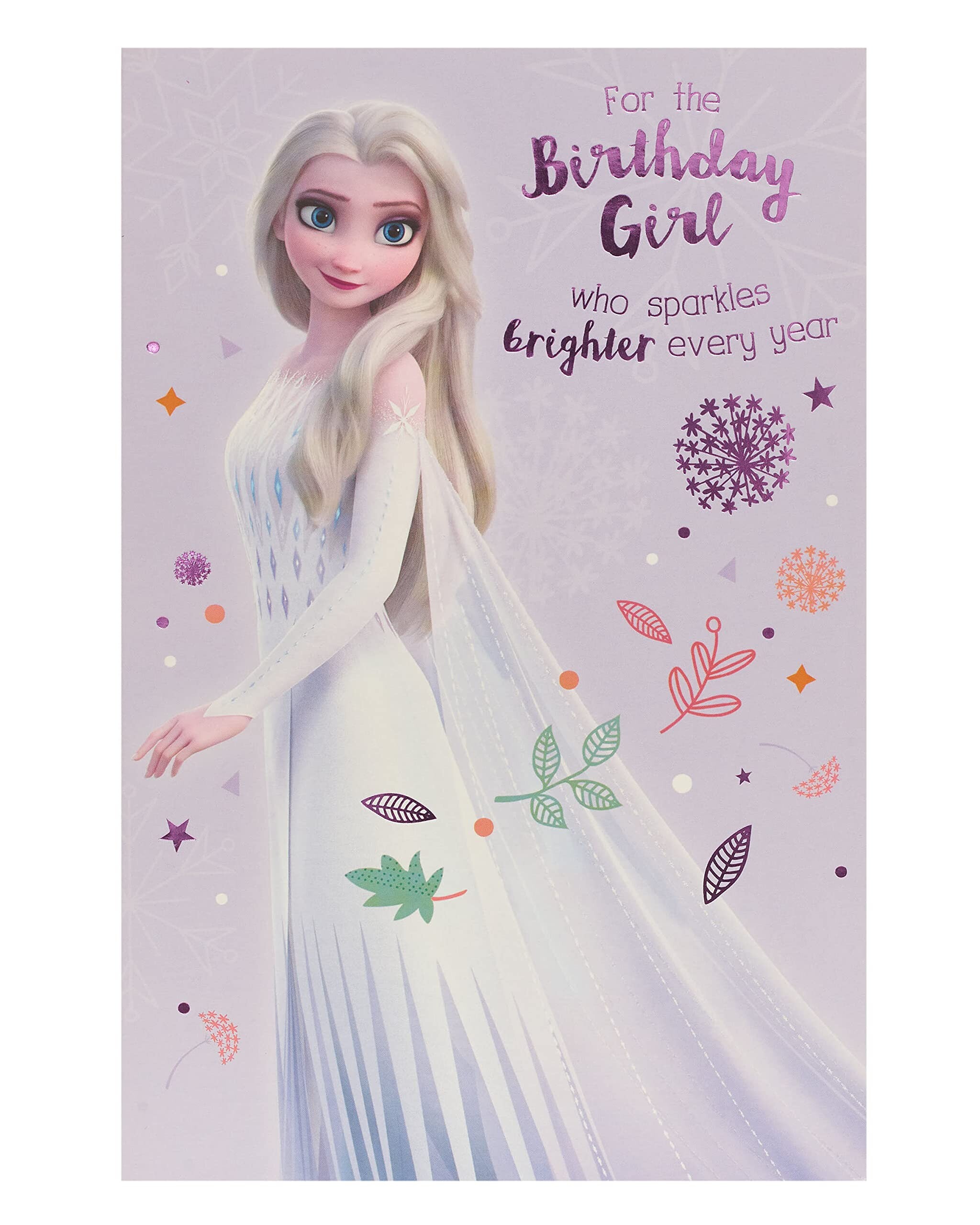 UK greetings Princess Elsa Birthday card - Disney Princess Birthday ca ...